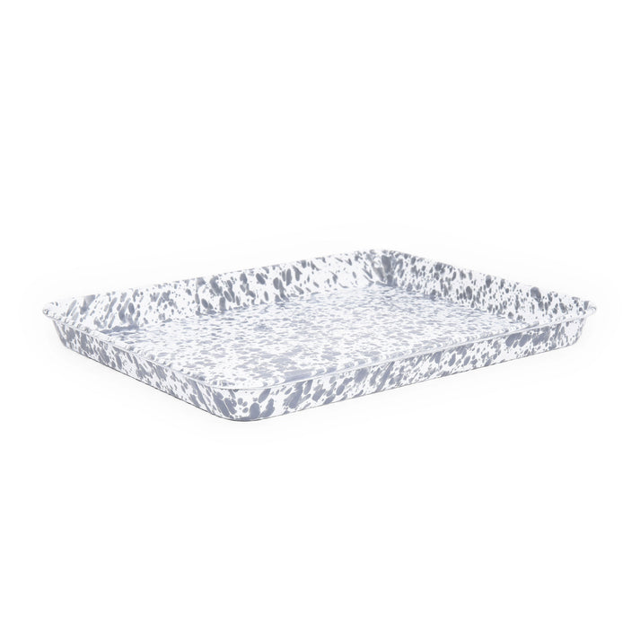 Splatter Enamelware Large Tray, Gray – Piecework Puzzles