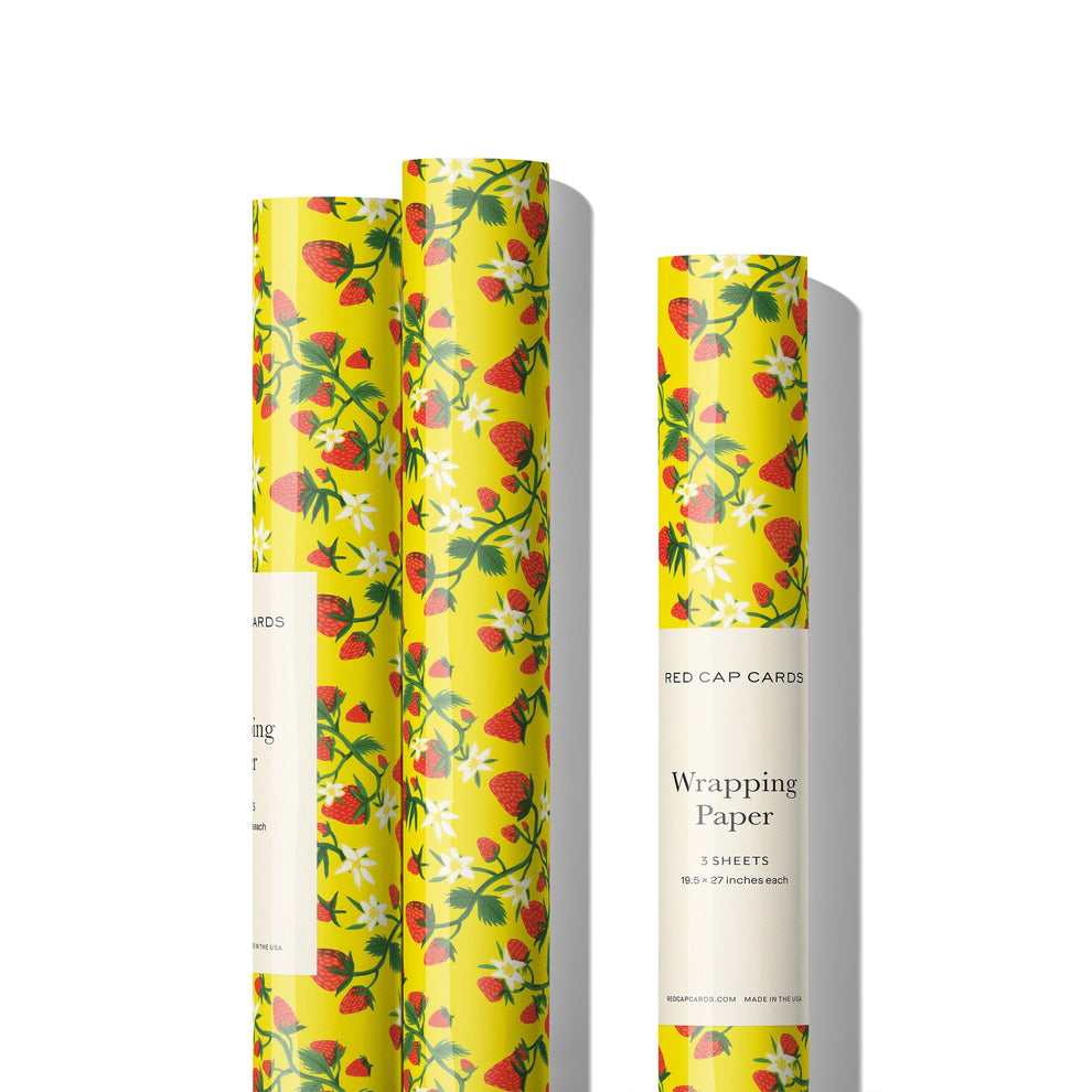 Strawberry Patch Wrapping Paper – Piecework Puzzles