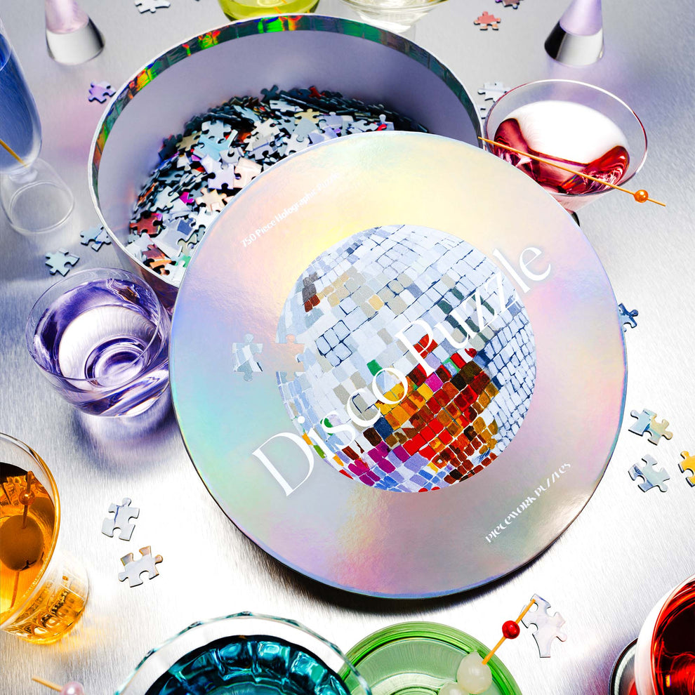 Disco Puzzle – 750-Piece Round Holographic Puzzle by Piecework ...